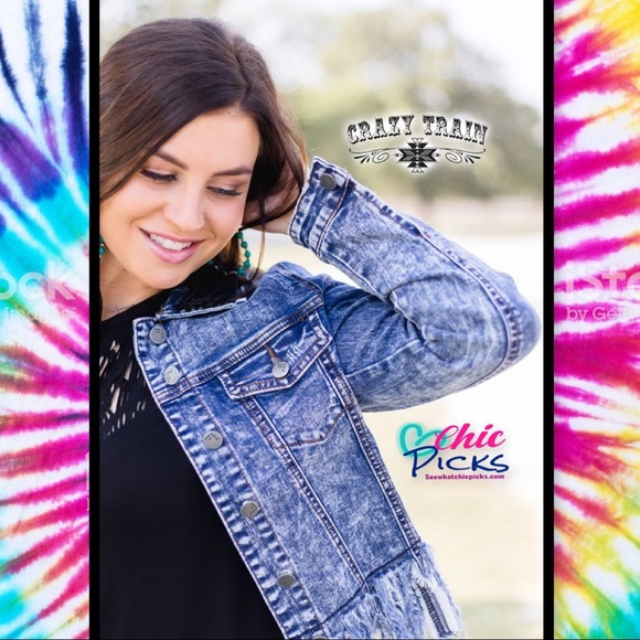 Crazy Train | Jackets & Coats | Crazy Train Denim Darling Fringe Denim ...